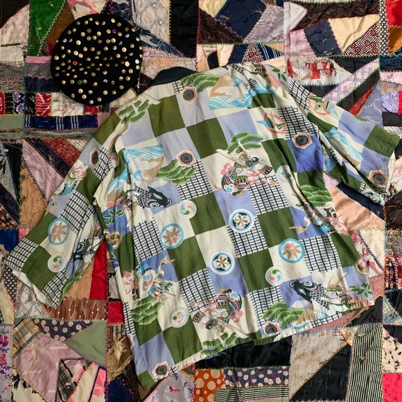 Vintage | Jackets & Coats | Vintage Japan Coy Fish Spirit Guide Rayon ...